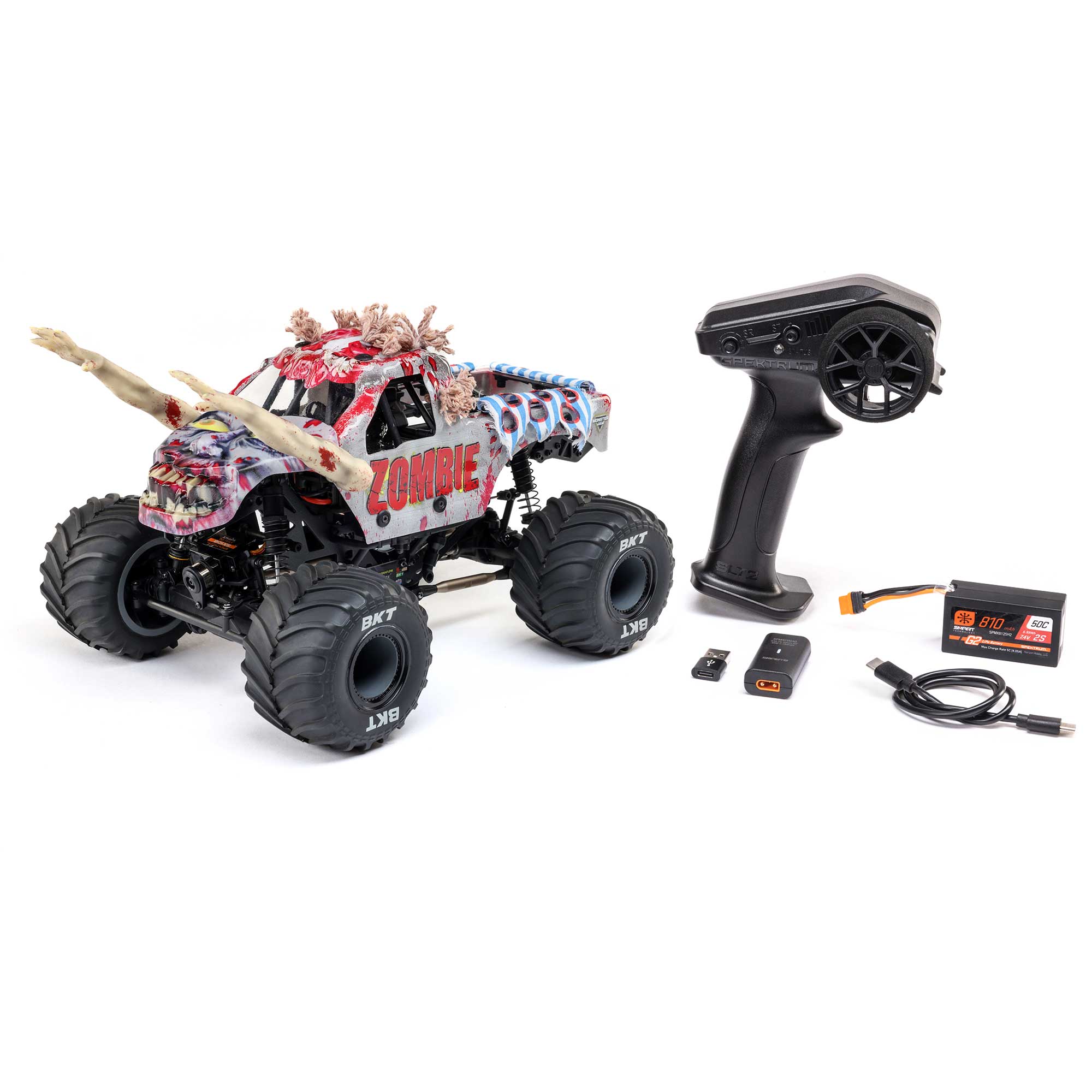 1/18 Losi Mini LMT Zombie Monster Truck (Battery & Charger Included ...